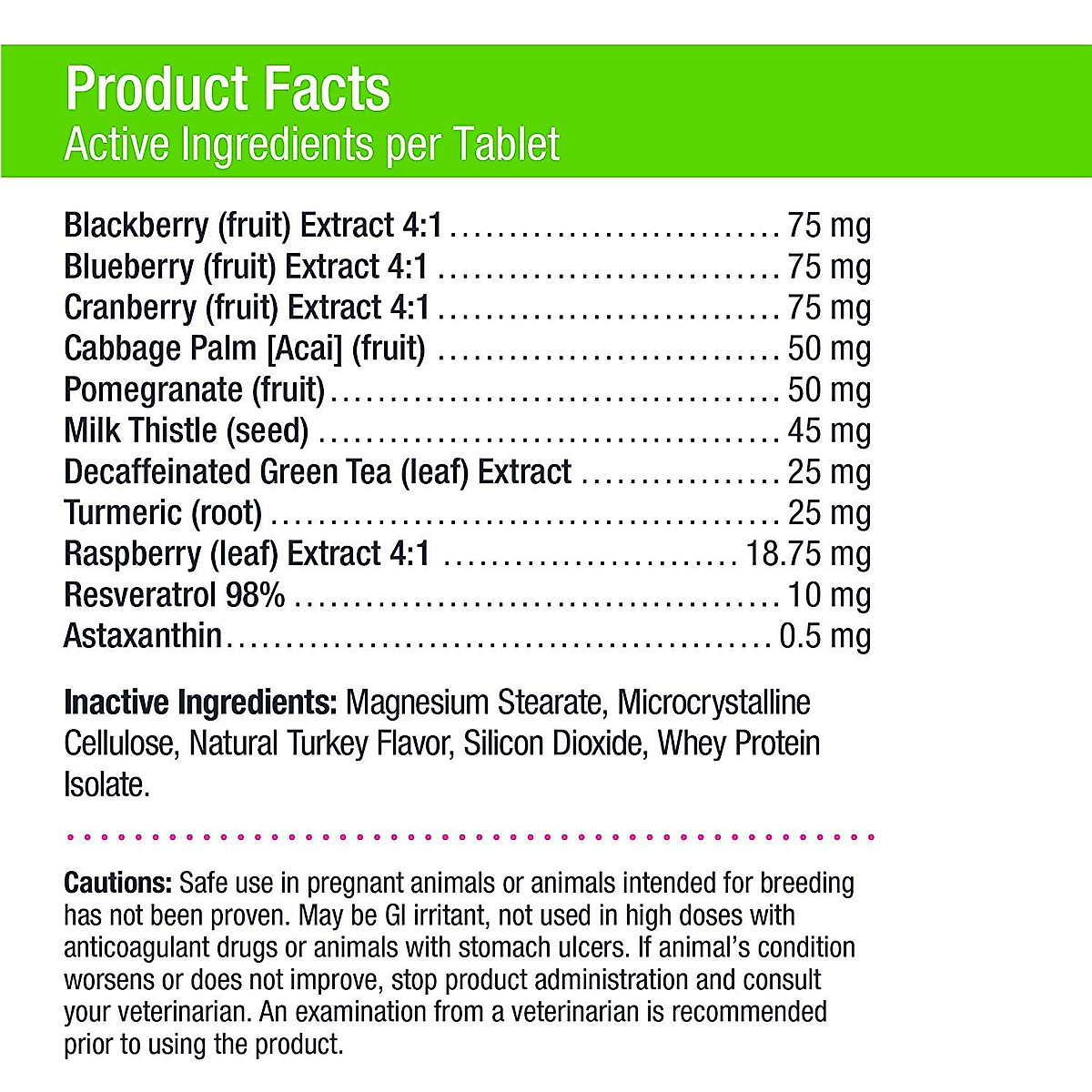 Only Natural Pet Whole Food Antioxidant Green Tea & Berry Antioxidant Vitamin Supplement Blend for Dogs & Cats to Support A Healthy Immune System, Fight Free Radical Damage - 60 Soft Chews
