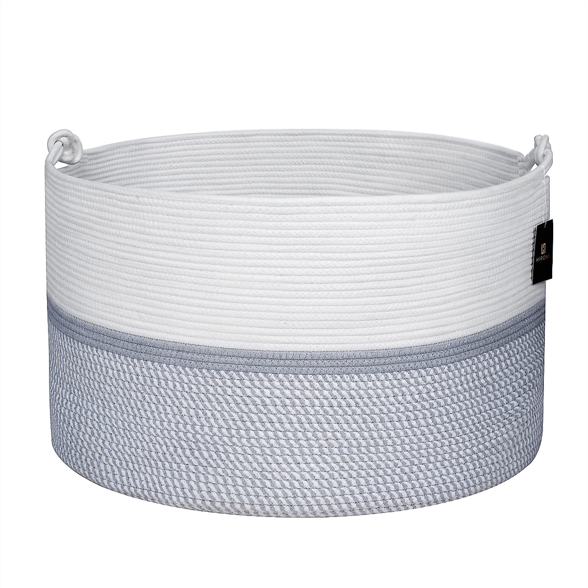 VERSAINSECT ton Rope Basket - Decorative White Storage Bins for Room Organization