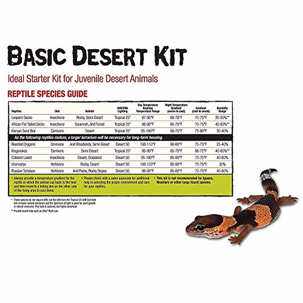 Zilla 10 Gallon Pet Reptile Starter Habitat Kit with Light and Heat for Small Desert Dwelling Animals