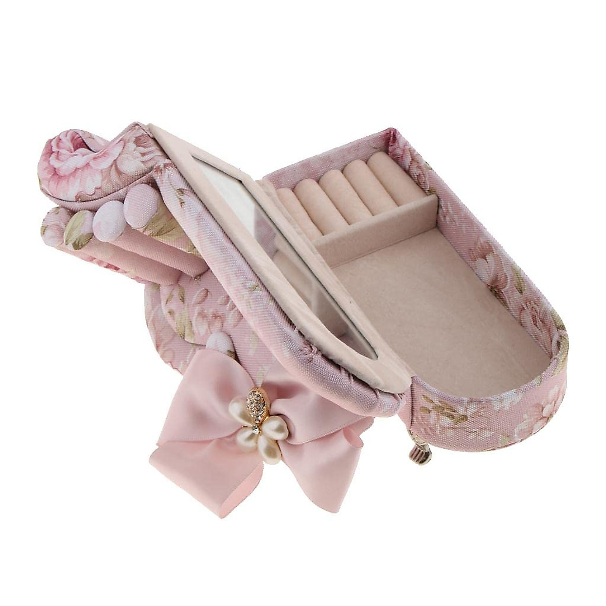 yotijar Flower Pink Fairy Furniture Jewellery Box Childrens Organiser Case Gifts - Sofa
