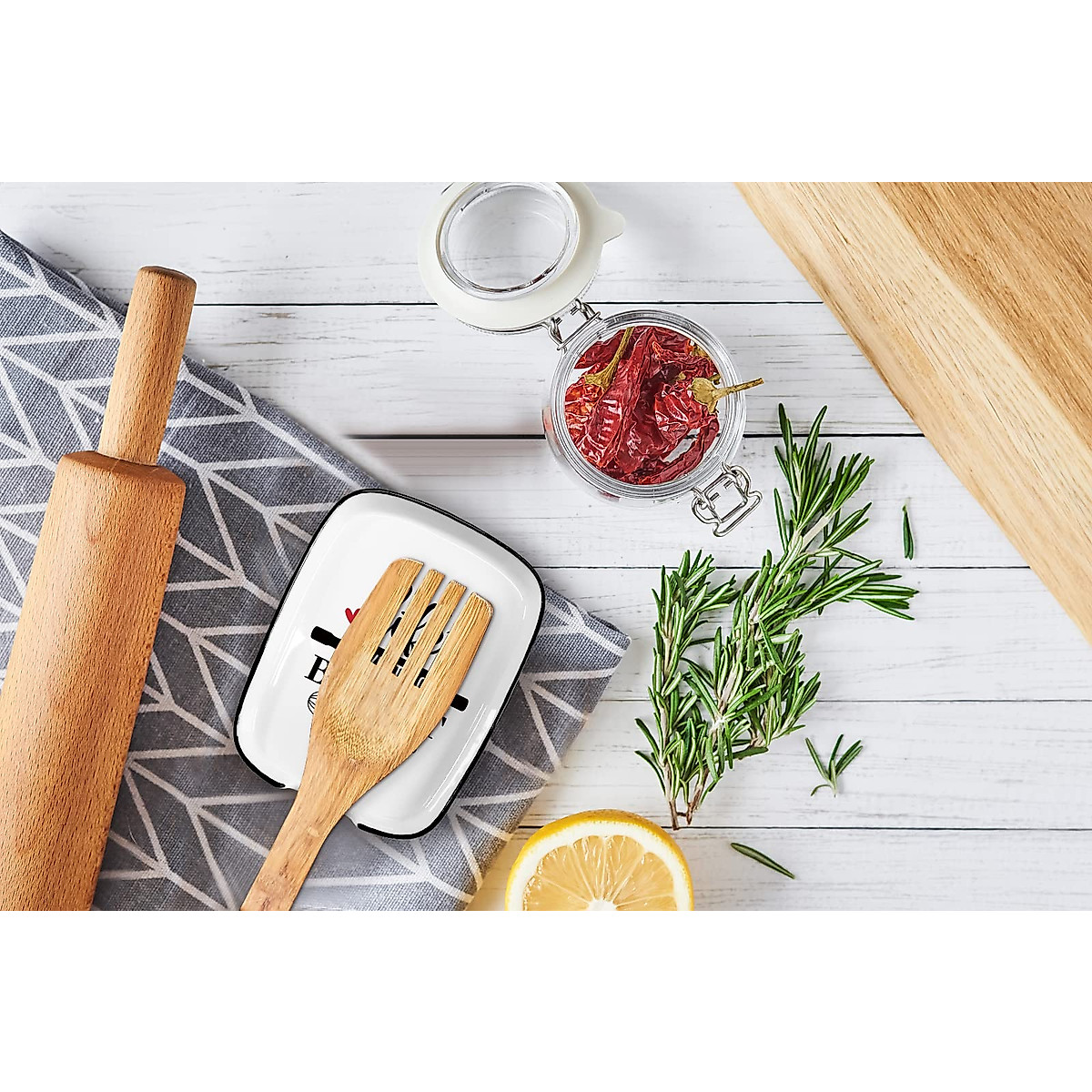 Ceramic Egg Beaters Rest Life Is What You Bake It. Durable Rest for Cooking Spoons, Heat-Resistant Spoon Rest for Baking Enthusiasts