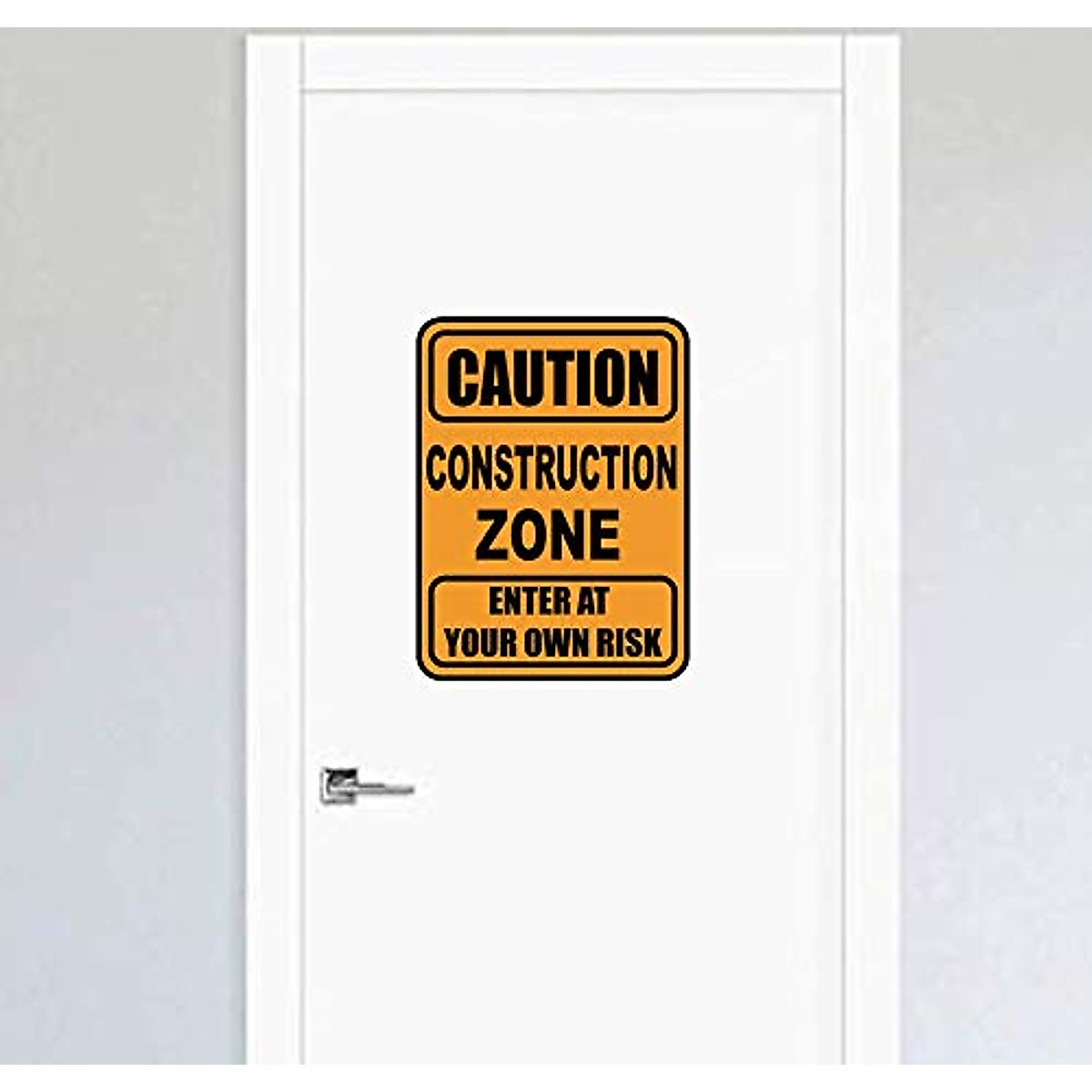 Create-A-Mural Construction Zone Sign Boys Wall Decals Wall Art Stickers for Bedroom Peel and Stick Kids Room Decor Nursery Toddler Teen Decorations Playroom Birthday Gift