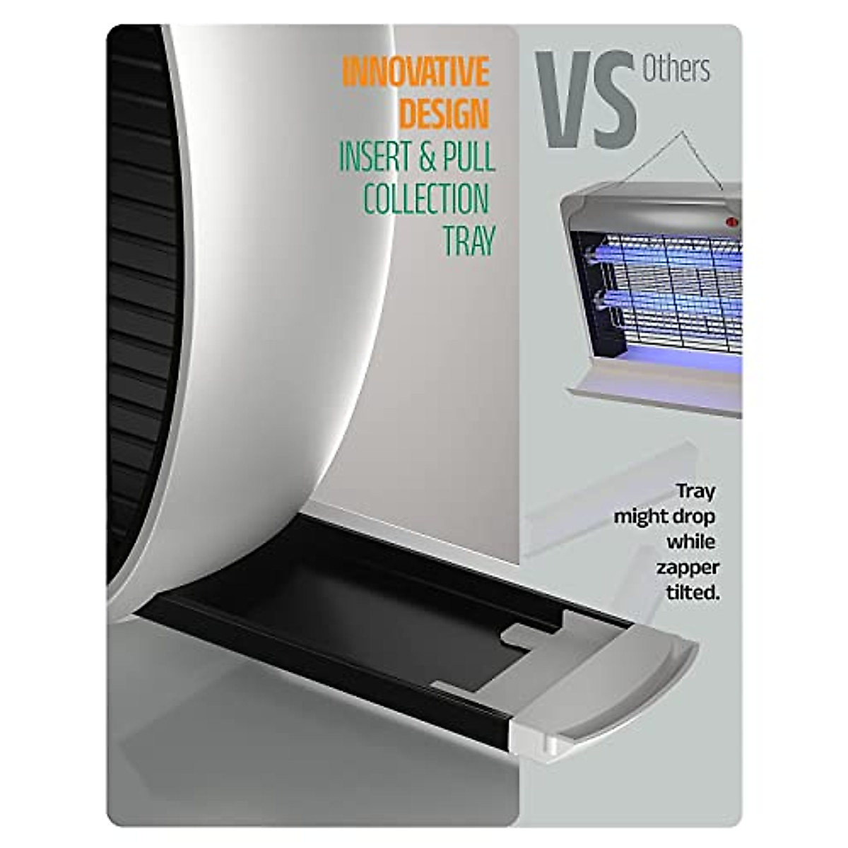 Buzbug Electric Bug Zapper 5000 Sq. Ft. Modern and Stylish 20W Insect Killer Indoor, Fly Mosquito Insect Zapper for Home Kitchen Restaurant Bakery Balcony Garage Patio Office Warehouse (White)