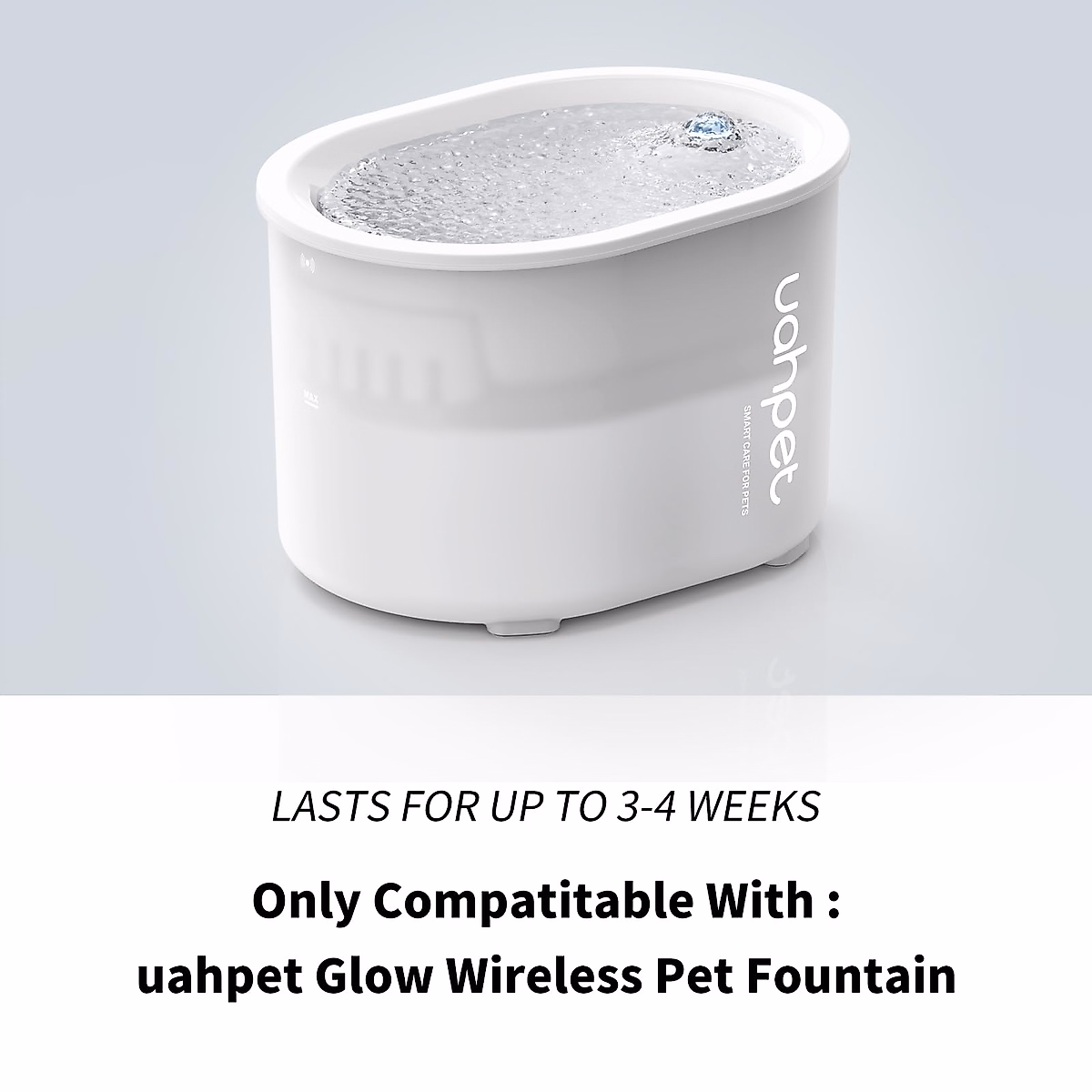 uahpet Glow Wireless Pet Fountain Replacement Magnetic Filters, 6 Pack Magnetic Filters & 8 Pack Filter Sponges for uahpet Automatic Cat Water Fountain