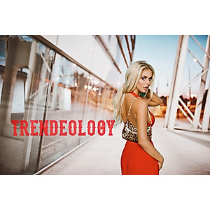 Patent Vegan Leather Womens Girls Leopard Print Retro Vintage Chain Shoulder Bag Crossbody Purse (Red)