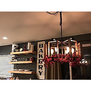 Home Decorators Collection 6-Light Aged Bronze Pendant with Wood Accents