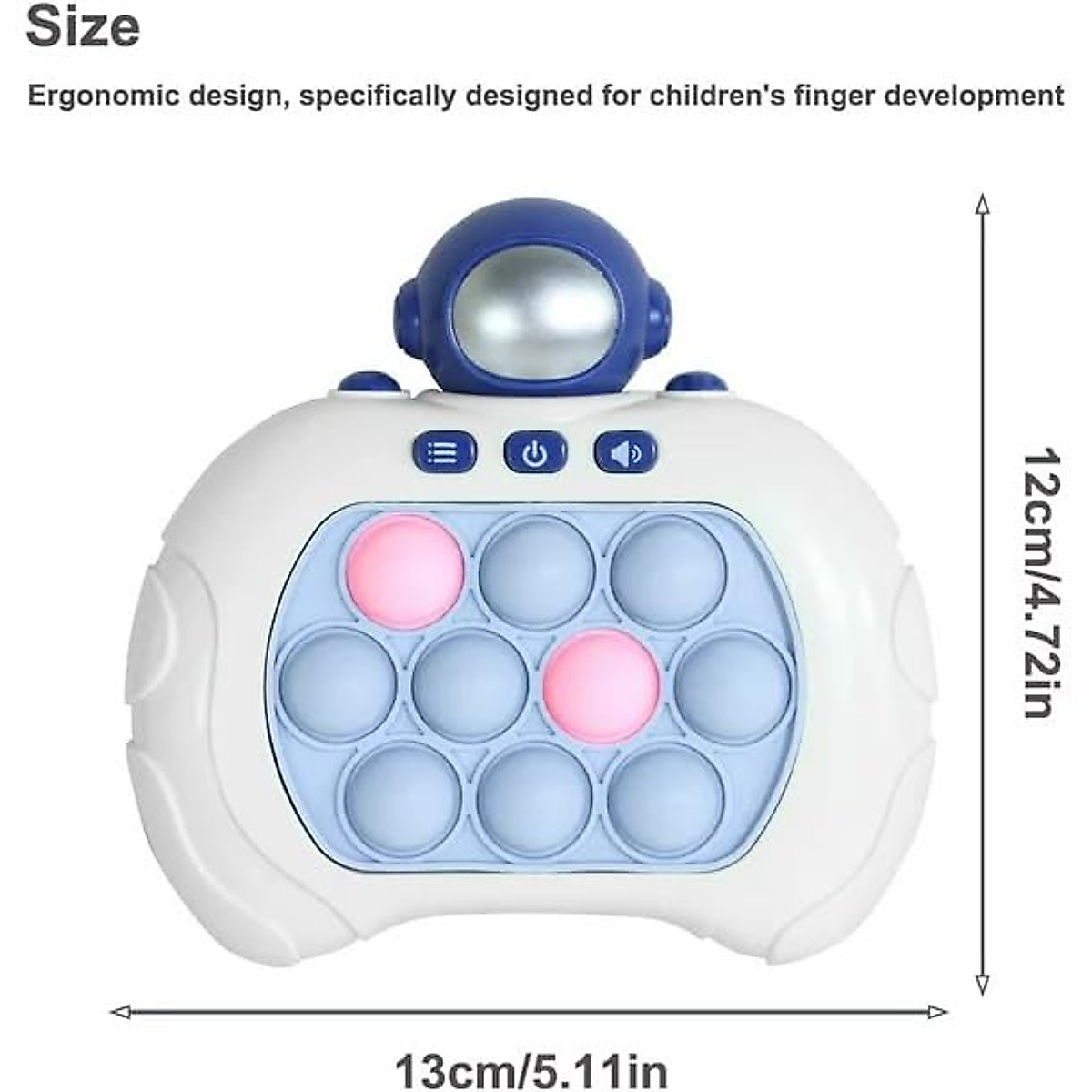 Quick Push Bubble Competitive Game Console Series, Quick Push Game Console, Decompression Breakthrough Puzzle Pop Game Machine, Multiple Game Modes Toy for 3+ Years (Pink)