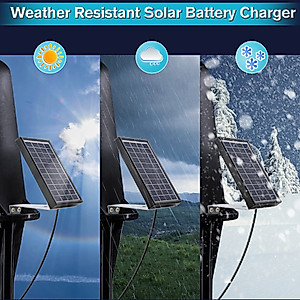 Solar Panel for Deer Feeder 12V 3.5W Waterproof Outdoor Solar Battery Charger with Metal Mounting Bracket Alligator Clip Feeder Solar Panel