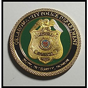Oklahoma City Police Department Colorized Challenge Art Coin
