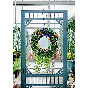 DINGEE 24 Inch Large Tree Branch Hooks, 6 Pack Extra Long Metal Black S Hooks for Hanging Plants, Garden Hooks for Hanging Bird Feeders,Plant Hooks Outdoor Hanging Basket-Outdoor or Indoor Use