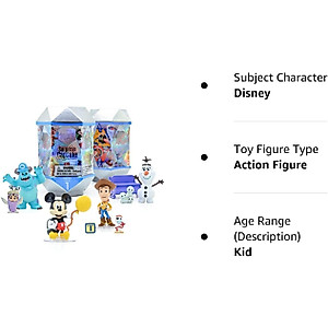 YuMe Disney 100 Series Mystery Capsule Blind Box with Surprise Characters Figurines Toys 2 Pack