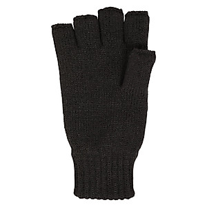 Mountain Warehouse Fingerless Knitted Gloves - Light Ski Gloves Black
