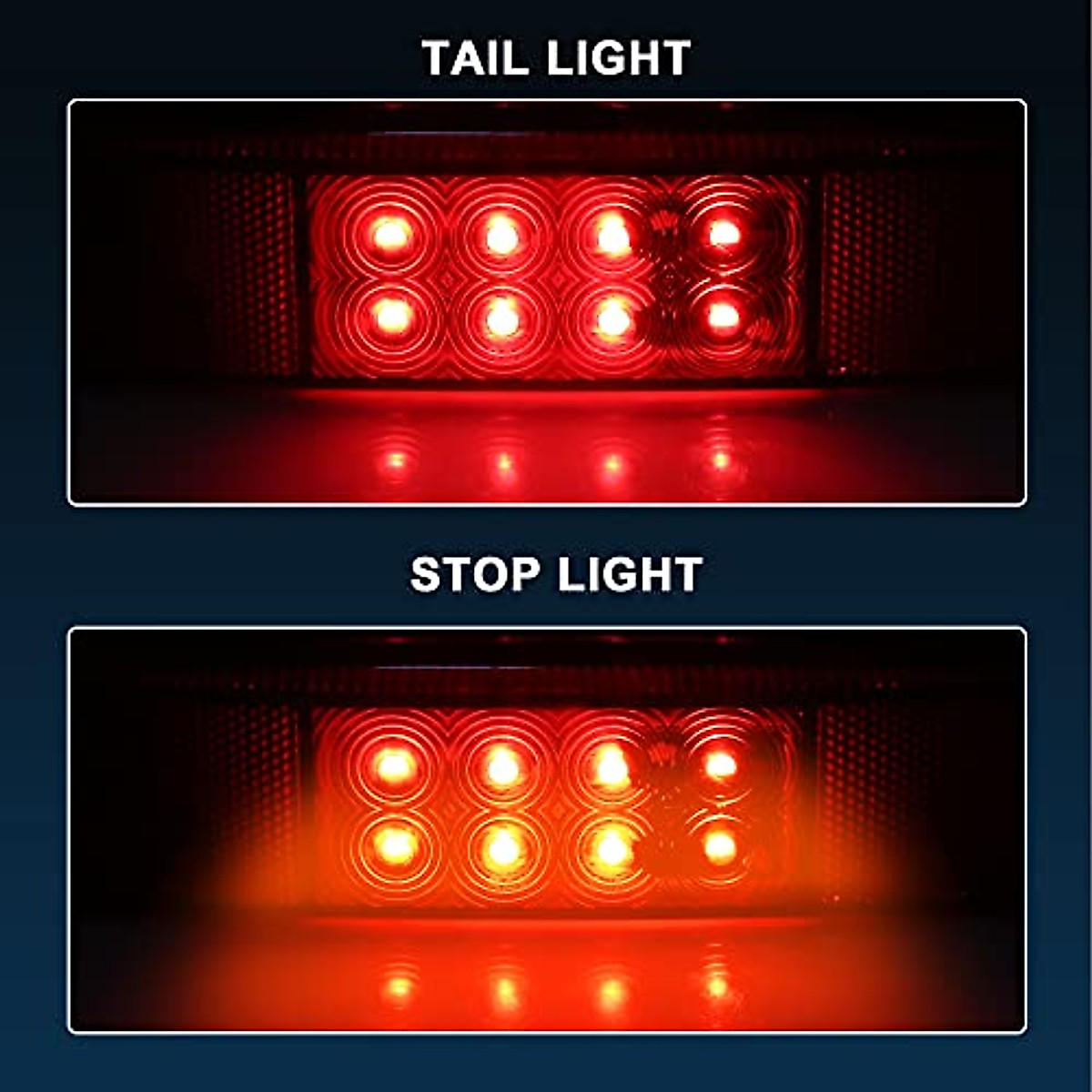 X AUTOHAUX 1 PC UTV Tail Light Red LED Rear Brake Stop Light Assembly 2411450 Replacement for Polaris for Ranger 400 500 570 800