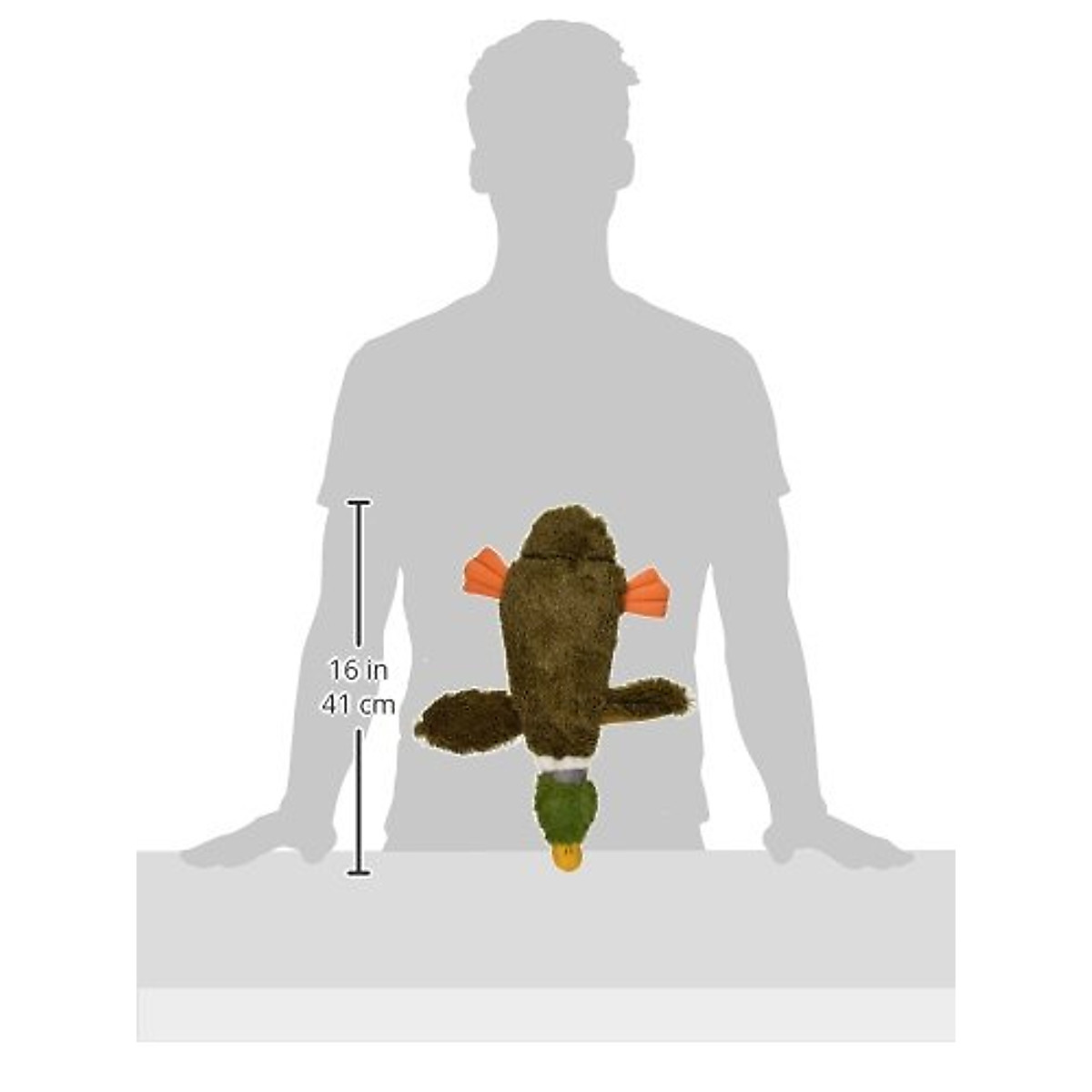 Best Pet Supplies 2-in-1 Stuffless Squeaky Dog Toys with Soft, Durable Fabric for Small, Medium, and Large Pets, No Stuffing for Indoor Play, Holds a Plastic Bottle - 1Wild Duck, Medium