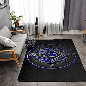 SWEET TANG Area Rug Masonic Faith Hope and Charity Freemason Logo Modern Soft Floor Mat Throw Rugs Nursery Decoration Rugs Baby Care Crawling Carpet, 60x39 inches