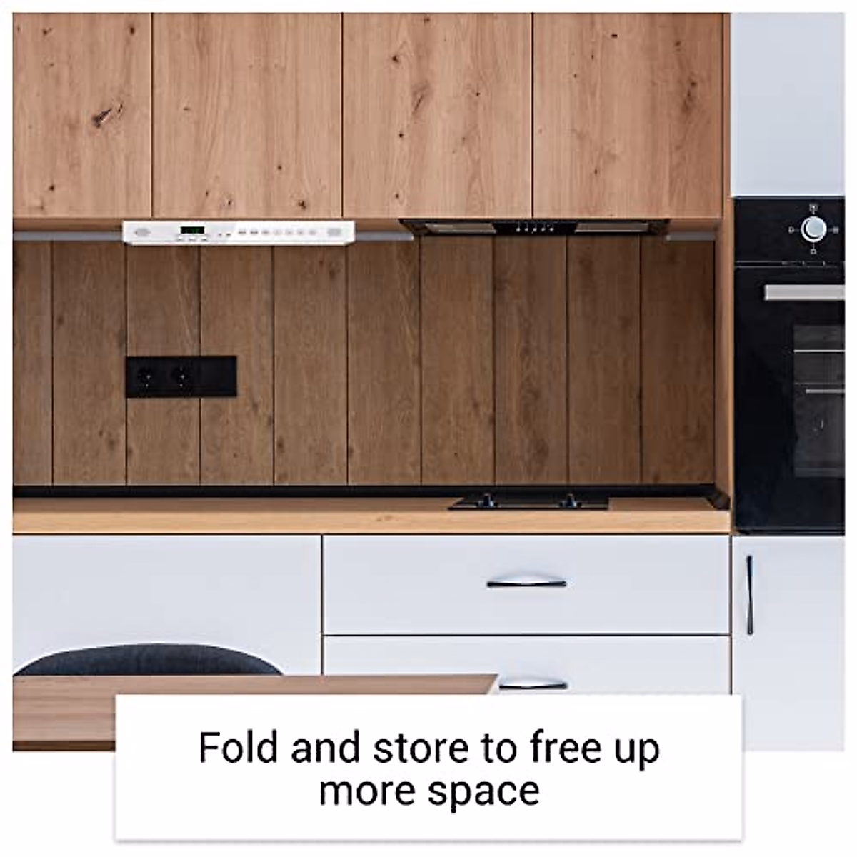 SYLVOX 15.6 inch Smart TV for Kitchen, 1080P FHD RV TV Under Cabinet Television, Smart Android TV Rotated & Folded, Support Google Assistant WiFi Bluetooth, Small TV for Kitchen, Bedroom, RV Camper