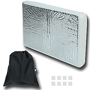 KAFLLA RV Vent Insulator 22" x 14" x 3" Universal RV Skylight Cover with Reflective Surface RV Skylight Insulator Energy Saving Sunroof