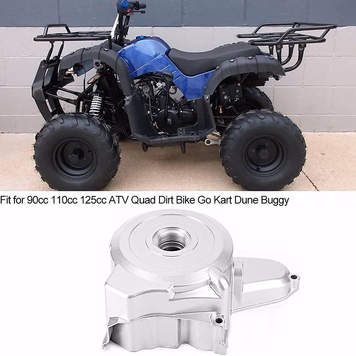 Keenso Motor Engine Cover, Top Mount Starter Motor Engine Cover Case Compatible with PIT Quad Dirt Bike ATV