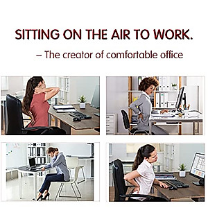 WalBryka High Comfortable Airbag Office Chair Cushion Pain Relief Air Seat Cushions with Non-Slip Cover (Gray)