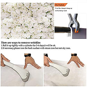 Avezano White Flower Backdrop for Party Photoshoot Wedding Floral Wall Bridal Shower Party Decoration Photography Background White Rose Florals Backdrops Portrait Photographic Studio (7x5ft)