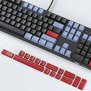 MageGee Mechanical Gaming Keyboard MK-Armor LED Blue Backlit and Wired USB 104 Keys Keyboard with Brown Switches, for Windows PC Laptop Game(Blue&Black)…