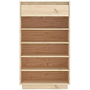 VRAXO Shoe Cabinet 23.6"x13.4"x41.3" Solid Wood Pine,Shoe Racks & Organizers-36.19lbs