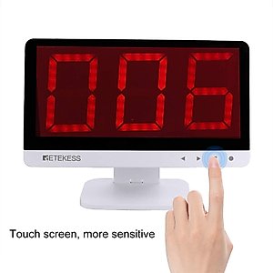 Retekess TM101 Wireless Quiz Answer Game Buzzer System, Add Up to 32 Buttons,262ft,Auto-Sleep,10 Buzzers for Game Show,Family Game Nights,Debate Contests in Companies,School Contest