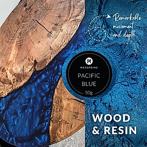 MEYSPRING Pacific Blue Epoxy Resin Color Pigment - 50 Grams - Great for Resin Art, Epoxy Resin, and UV Resin - Mica Powder for Epoxy Resin