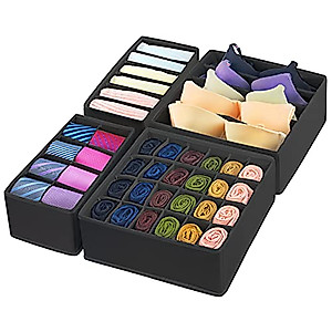 GOGOODA 8 Pack Drawer Organizer for Underwear Bra Sock Tie and Delicats Small Items