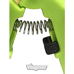 Viagrow Pruning Shear with Titanium Coated Straight Precision Blades, Hand Pruner for Gardening, Green, 3-Pack