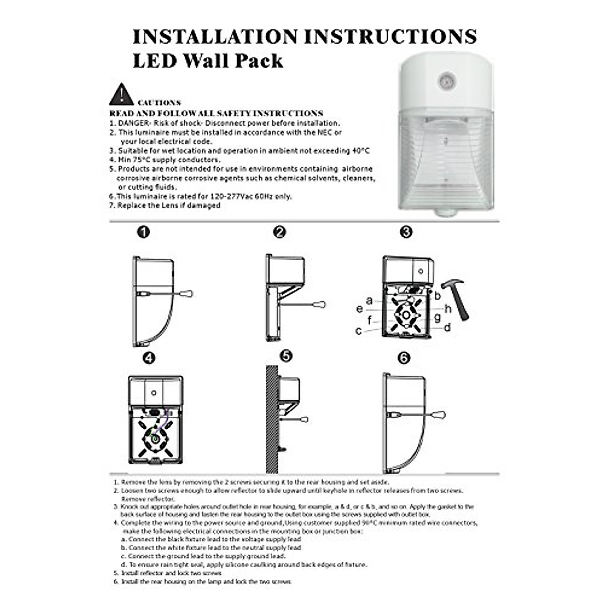 26W 3000LM LED Wall Pack Light, 100-277Vac 5000K Daylight, Photocell Dusk to Dawn Wall Pack, 150-250W MH/HPS Replacement, Outdoor Security Lighting Fixtures, Clear Lens (4-Pack White)