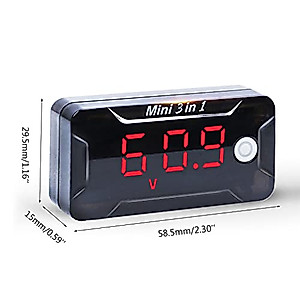 Motorcycle Digital For Time Clock + Thermometer +Voltage Voltmeter 3 In 1 Waterproof Tester Battery Moniter Gauge Digital Time Clock