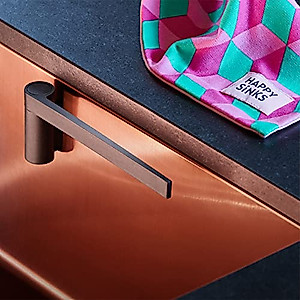 Happy Sinks Magnetic Dish Cloth Holder for Kitchen Sink - Works on Steel, Metal Sinks - Dish Rag Hanger with Strong Magnetic Backing Durable and Sustainable Kitchen Solution (Composite)