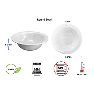 Z-Moments Western Melamine Fruit Bowl Monkey Bowl 13-Ounce, 5-3/4" dia. White or Tan #306 (24, White)