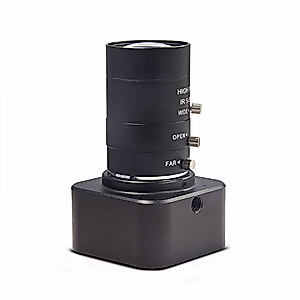 MOKOSE HD Webcam USB 3840 x 2160 Digital Industrial Camera with CS-Mount 5-50mm Telephoto Zoom Manual Lens UVC Free Drive.