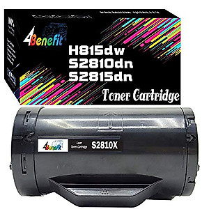 (1-Pack, High Yield) 4Benefit Compatible Dell S2810X Toner Cartridge 2810X S2810 Black (593-BBMF 47GMH) Used for Dell S2810dn H815dw S2815dn Smart Printer