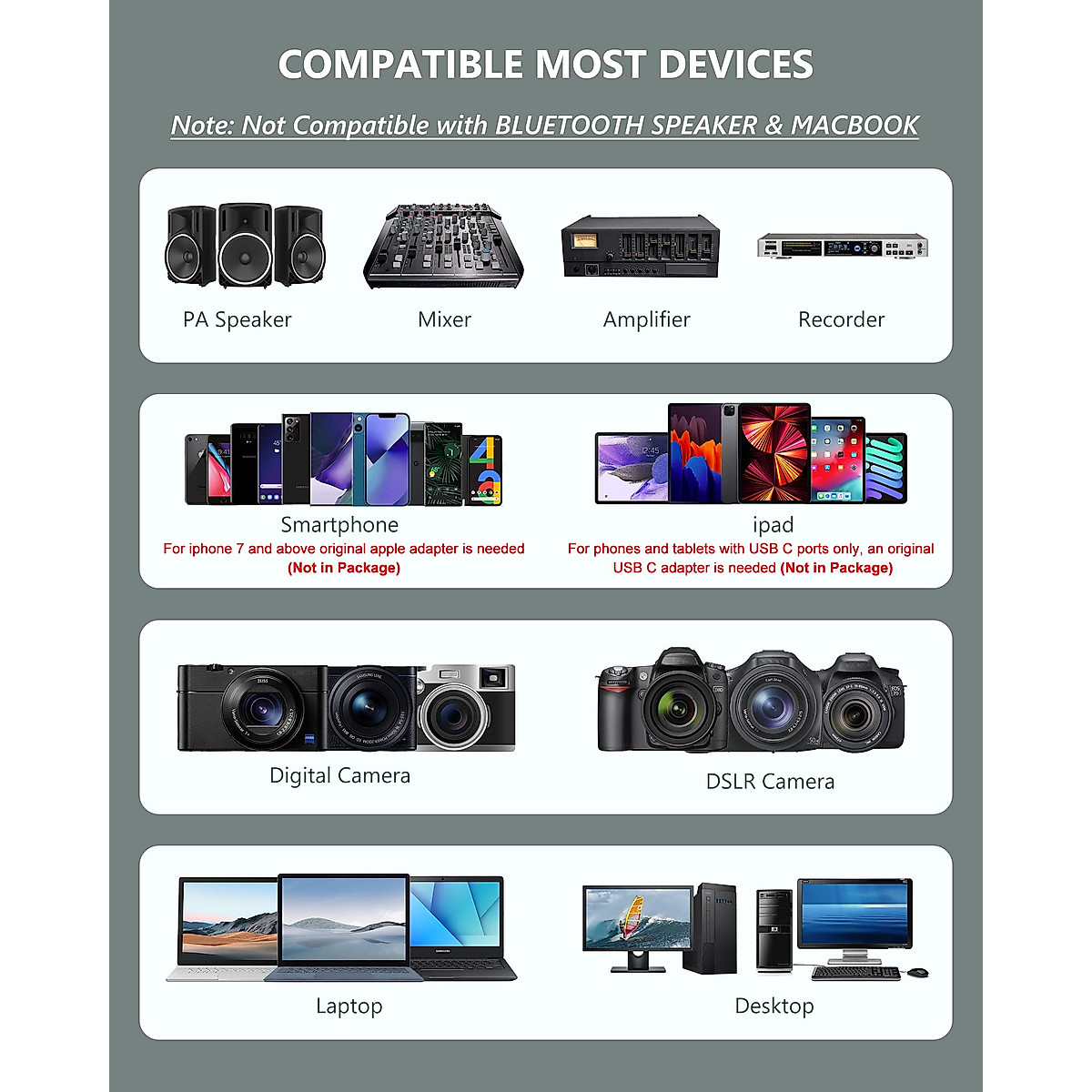 ttstar Wireless Microphone System Headset/Stand/Lavalier Mic with Rechargeable Bodypack Transmitter Receiver for PA Speaker, Camera, Recording, Teaching, Church