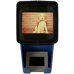 MINOLTA 35mm Desk Top Portable LED Slide and Negative Viewer Luminated 3X Magnify – for 2"x2" Slides & Positive Negatives - Worldwide AC Adapter & Plugs, Battery Operation & Cloth