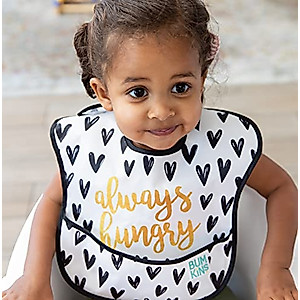Bumkins Bibs, Baby Bibs for Girl or Boy, SuperBib Baby and Toddler Bib for 6-24 Months, Baby Bib for Eating, Feeding Bib, Waterproof Lightweight Fabric – Always Hungry