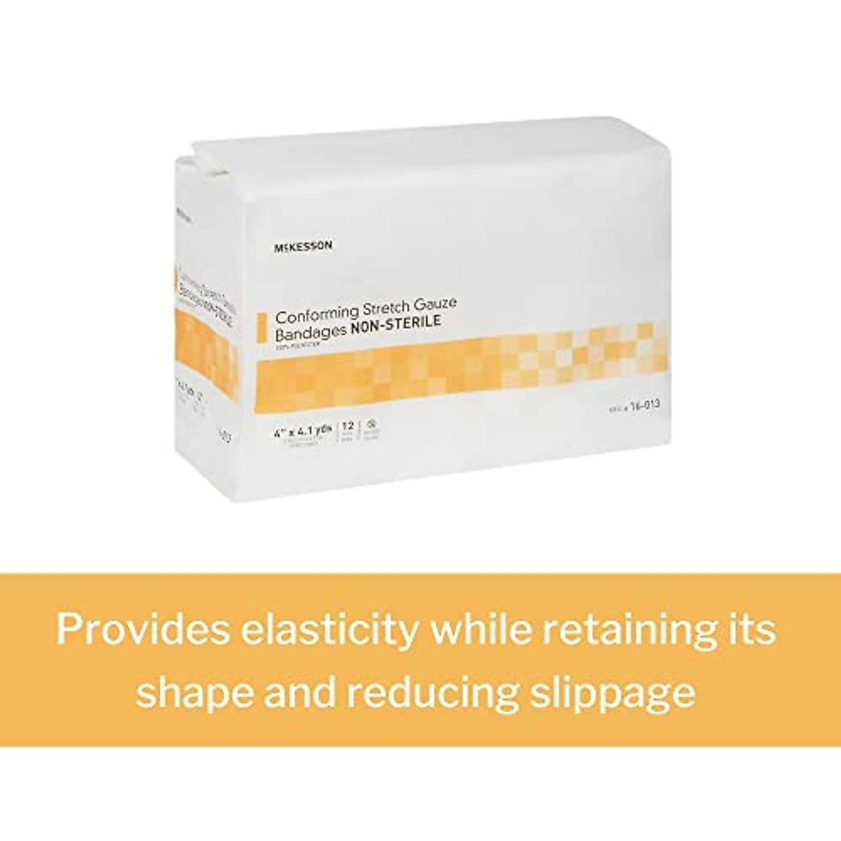 McKesson Conforming Stretch Gauze Bandages, Non-Sterile, 4 in x 4 1/10 yds, 12 Count