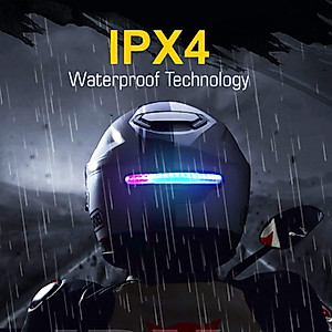 STEEL MATE H3 Wireless Helmet Brake Light and Running Light for Motorcycle Safety Rechargeable LED Signal Light for Helmet (Included ECU)