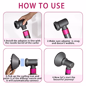 YTCHYYSK Diffuser and Adaptor for Dyson Airwrap Diffuser Attachment Compatible with Dyson Converting Styler to Hair Dryer