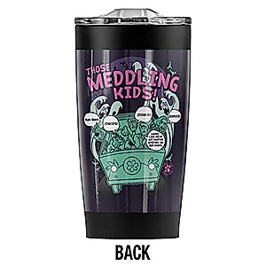 Logovision Scooby-Doo Meddling Since 1969 Stainless Steel Tumbler 20 oz Coffee Travel Mug/Cup, Vacuum Insulated & Double Wall with Leakproof Sliding Lid | Great for Hot Drinks and Cold Beverages