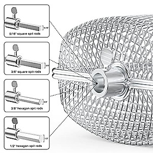 Onlyfire Chef Stainless Steel Rotisserie Basket Kit for Any Gas Grill, Cooking Various Foods at The Same Time, Set of 2-Global Patent