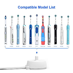 Replacement Charger Base for Braun Oral-b 3757 Electric Toothbrushes, Portable Waterproof Inductive Charger Fits Oral B Genuine Pro and Most