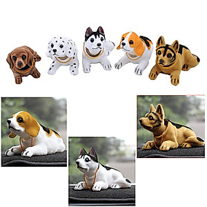 Ebow Dashboard Head Dogs Nodding Heads Car Dash Ornaments Puppy for Car Vehicle Decoration(Shepherd)