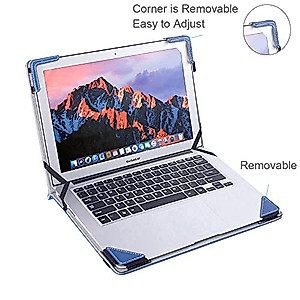 Laptop Case Cover Compatible with Dell Inspiron 14 5402 5405 5408 5409 5410 5490 5498 5401 14 inch Notebook Sleeve PU Leather Stand Hard Protective Skin