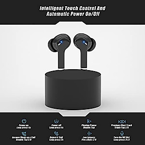 Wireless Earbuds, ENC Bluetooth 5.2 Headphones LED Power Display Earphones Wireless Charging Case 30Hrs Playback IPX6 Waterproof in-Ear Headsets with Mic for iPhone TV Smart Computer Laptop Sports