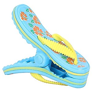 AUHX Secure Clip, Flip Flop Beach Towel Clip 3.3 X 4.3in for Beach Chairs for Deck Pool Boat Cruise Lounge Chair