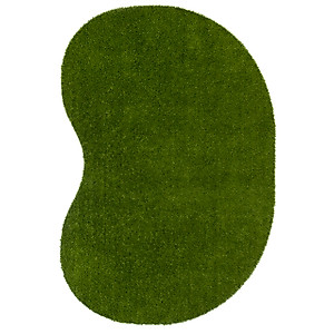 Joy Carpets GreenSpace 6' x 9' Jellybean Shape Artificial Grass Rug